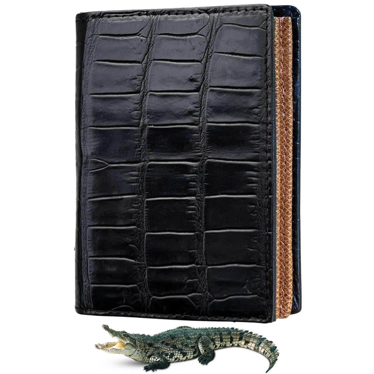 Crocodile Credit Card Holder for Men with 15 Card Slots – Vinacreations